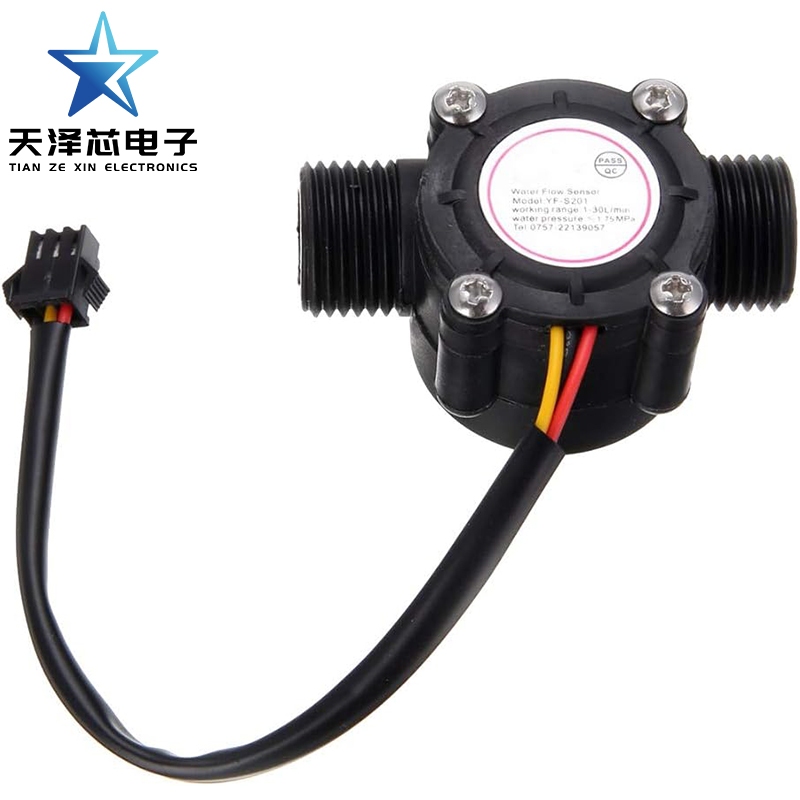 YF-S201 4 points G1/2" Water Flow Hall Sensor Switch 1-30L/min 1.75MPa Flow Meter Flowmeter ...