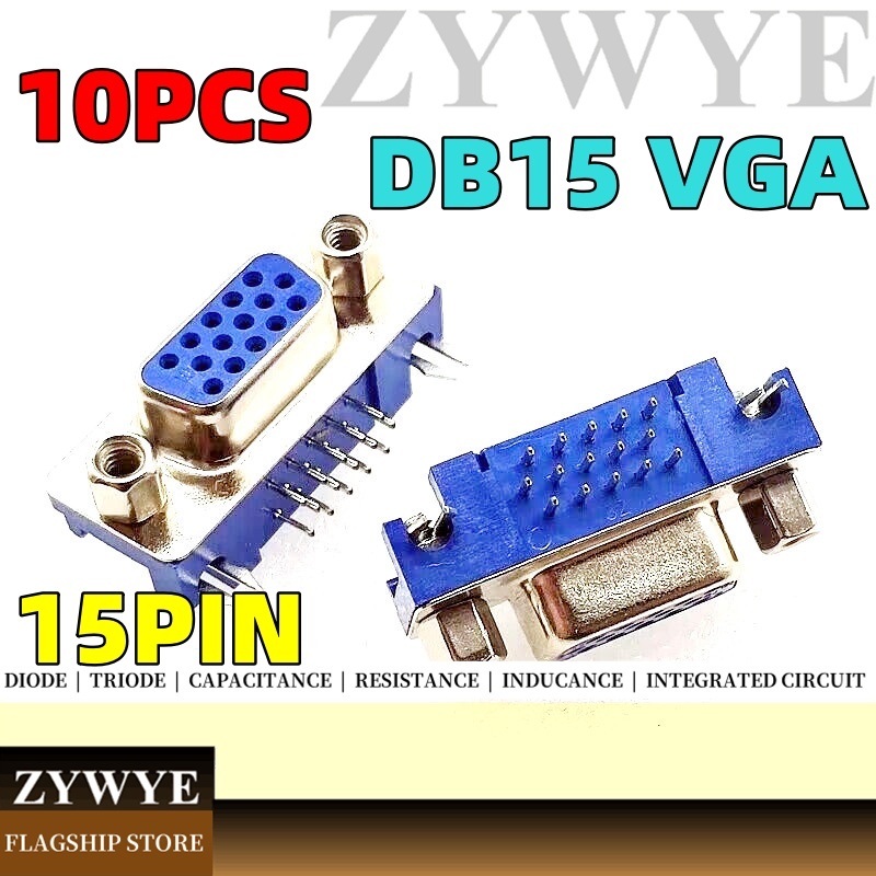 Vga Welding Head DB15 HDR15 DR15 Female Head 3.08 Elbow Three Row ...
