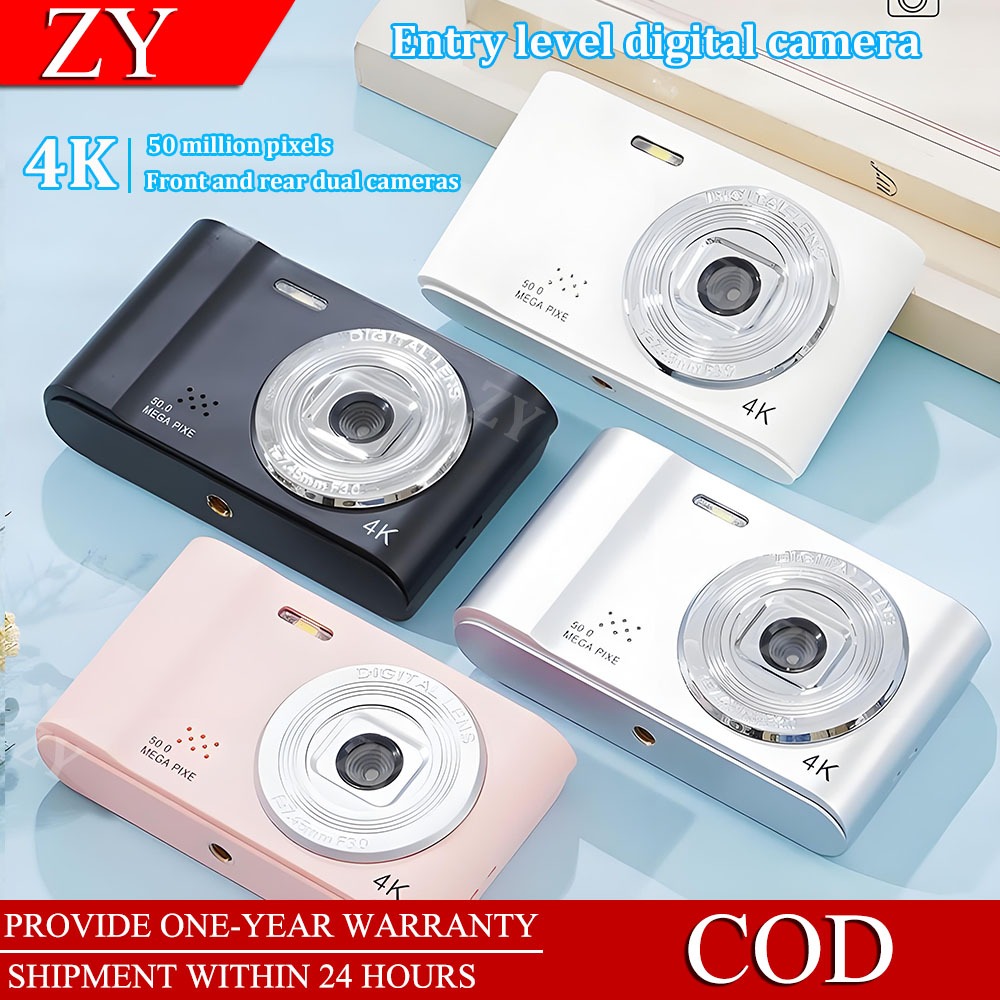 4K Kids Digital Camera Mini Autofocus Camera for Photography HD 50MP ...