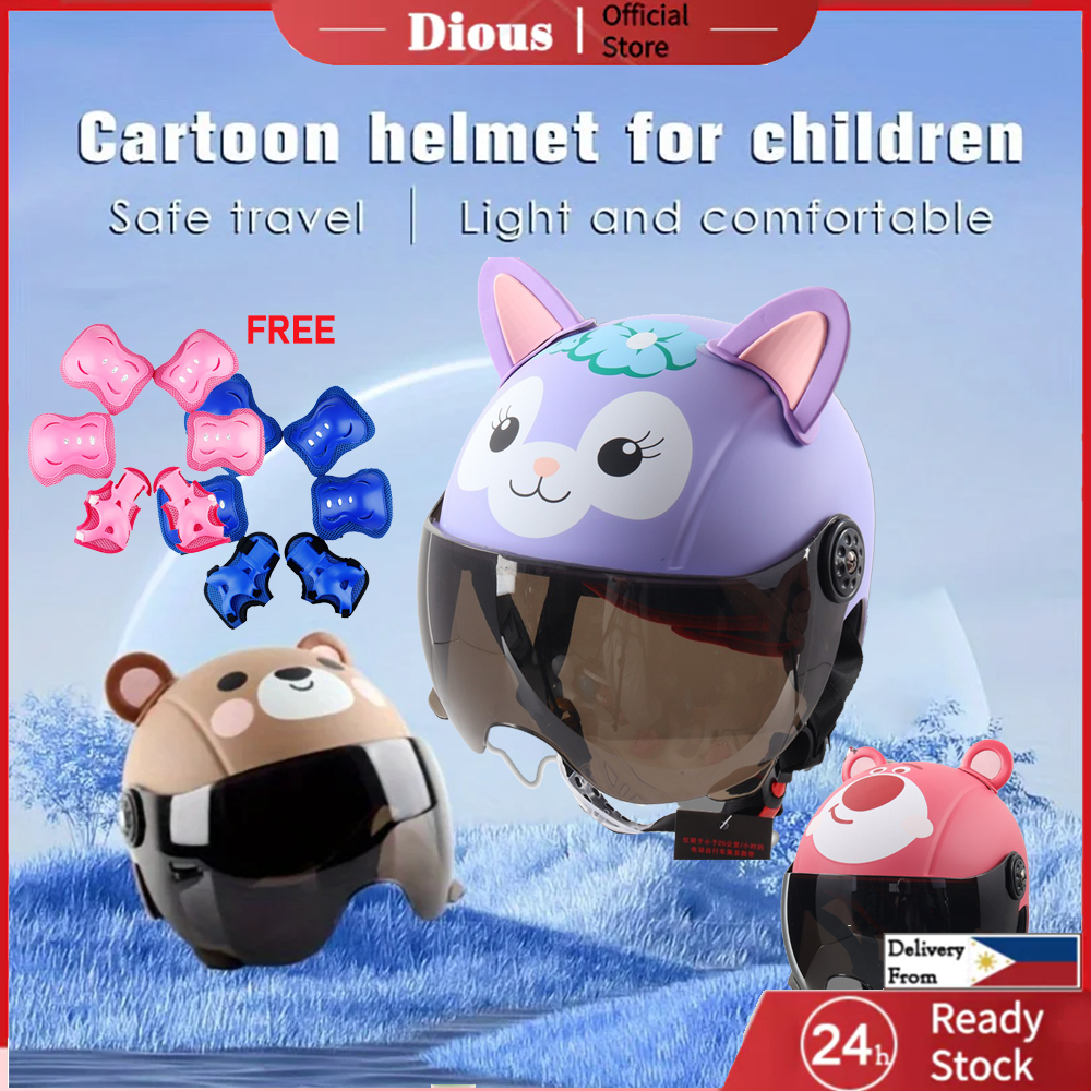 2-12Y Motorcycle Helmet For Kids helmet for children StellaLou/Brown ...