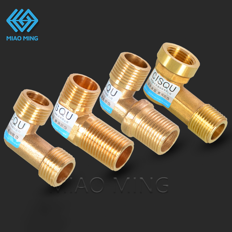 1/2" 3/4" 1" Male Female Thread Brass Equal Elbow Fittings Water Oil Ga 90 Degree Brass Elbow ...