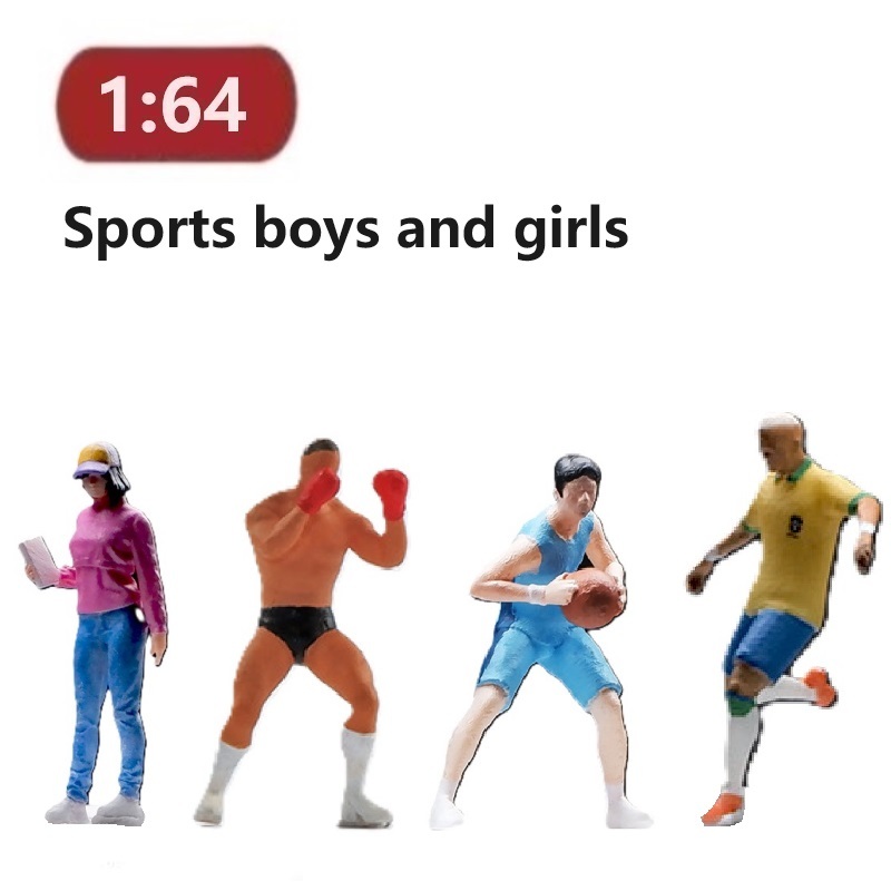 1/64 Athletes Sports people Miniature Diorama Figures SHOUCANGJIA Resin ...
