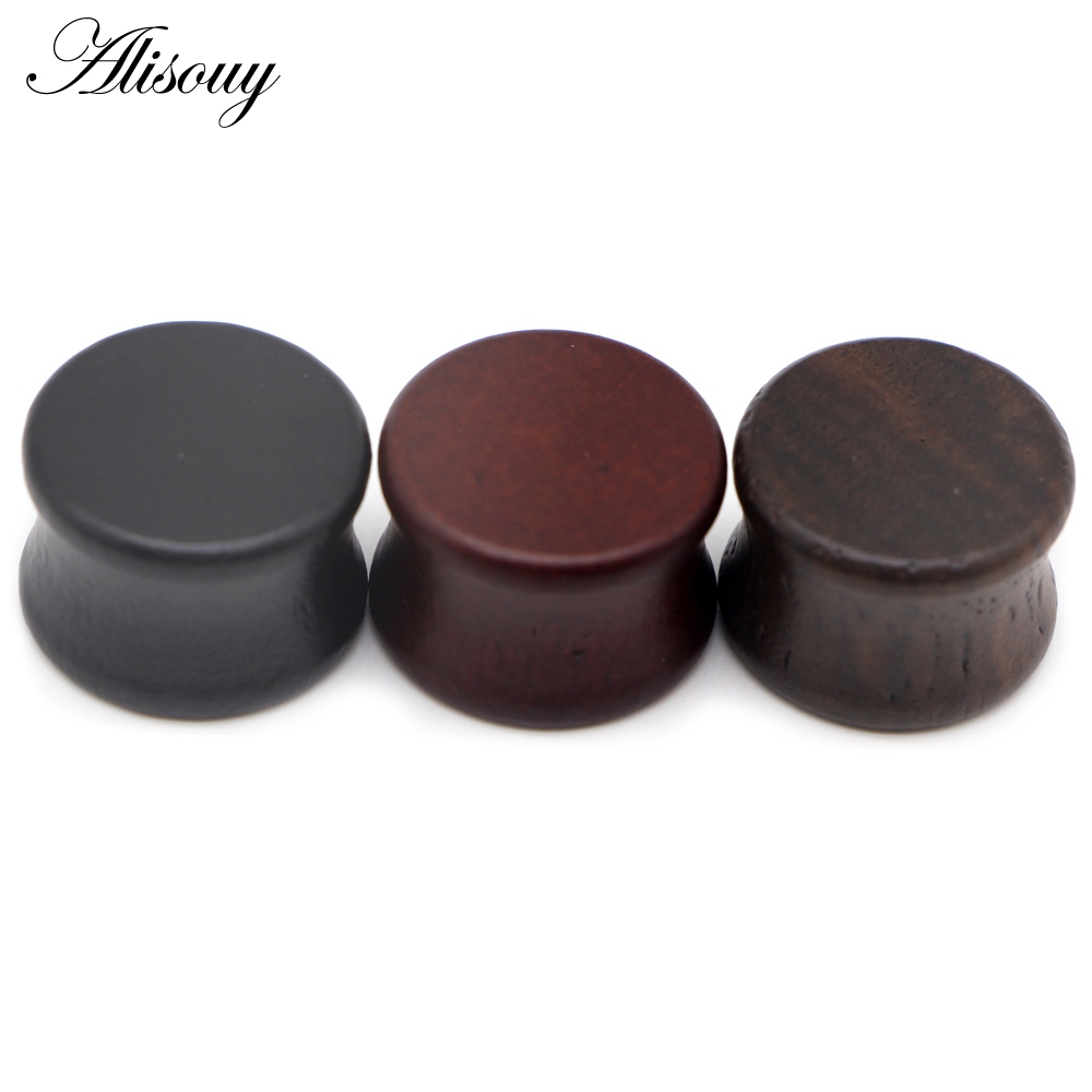 Alisouy 2 Pieces 8-50mm Plugs and Tunnels Big Size Ear Tunnel Earrings Ear Stretcher Wood ...