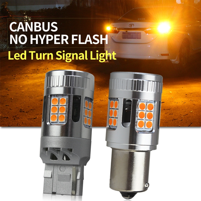 (2 PCS) Canbus Error Free LED Turn Signal Light Lamp No Hyper Flash T20 ...