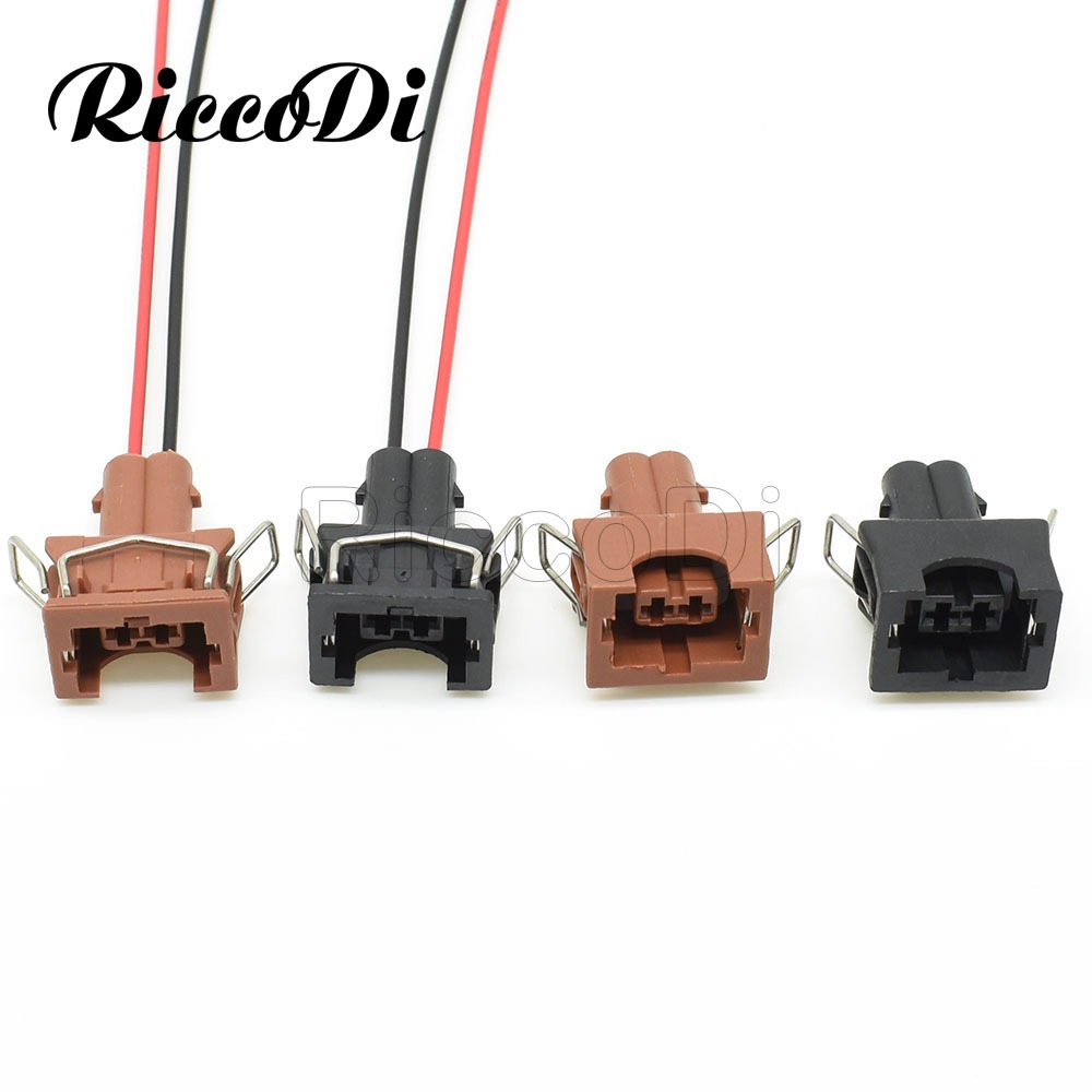 1 Set TE 2 Pin Female Automotive Connector EV1 Fuel Injector Nozzle ...