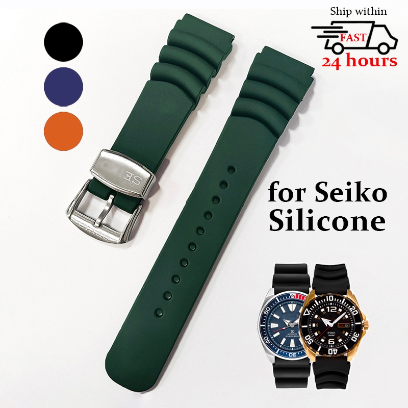 20mm 22mm Silicone Strap for Seiko Prospex SKX007 SKX009 SPR009 Band ...