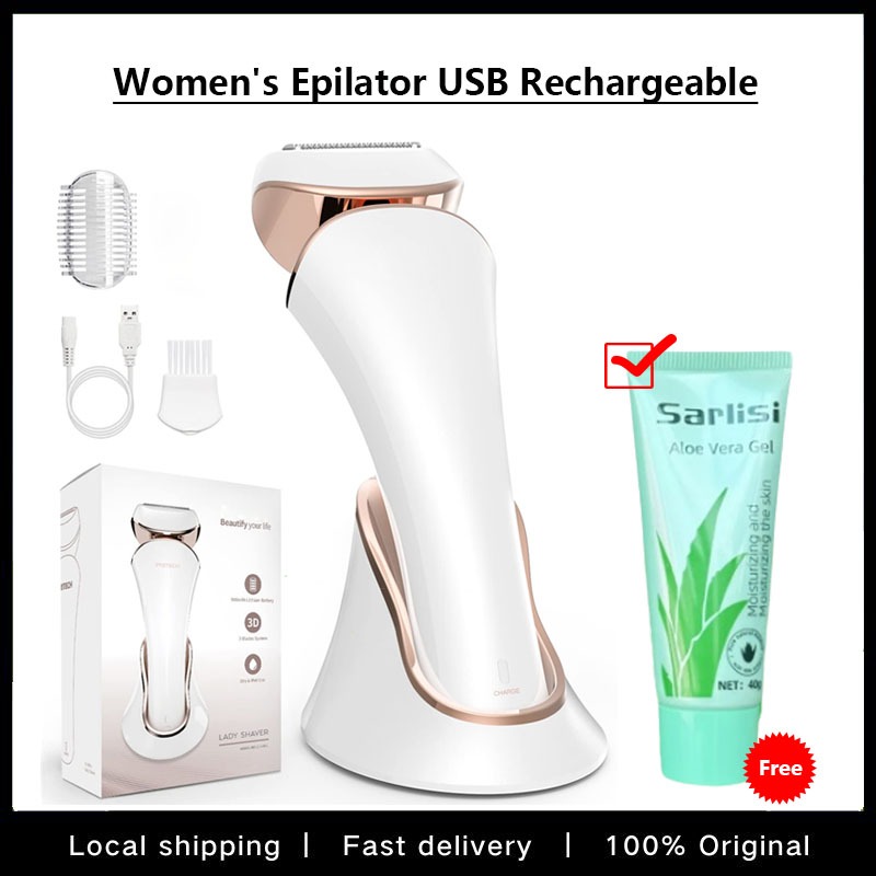 Women's Epilator USB Rechargeable Shaver Charging Care Shaving Arms ...