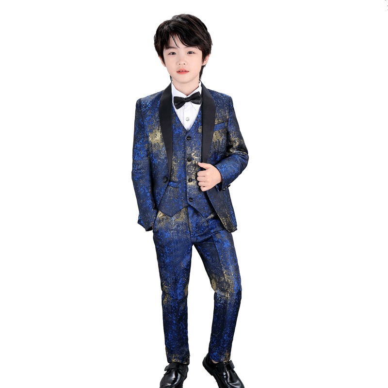 Children's three piece vest suit handsome British boy flower boy little ...