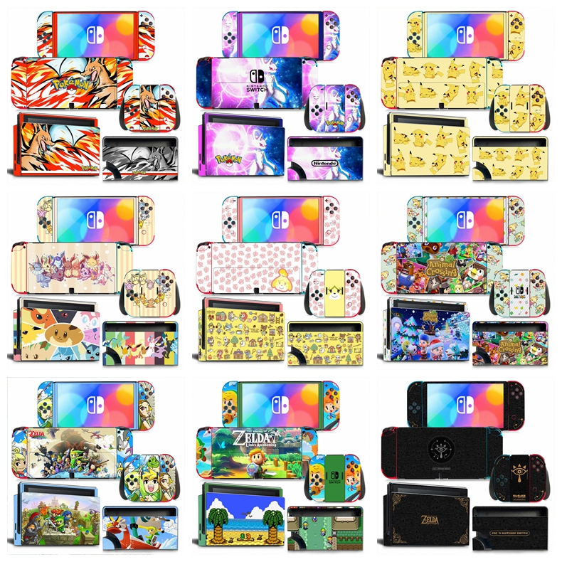 50 Patterns Skin Sticker Compatible with Nintendo Switch OLED Vinyl ...