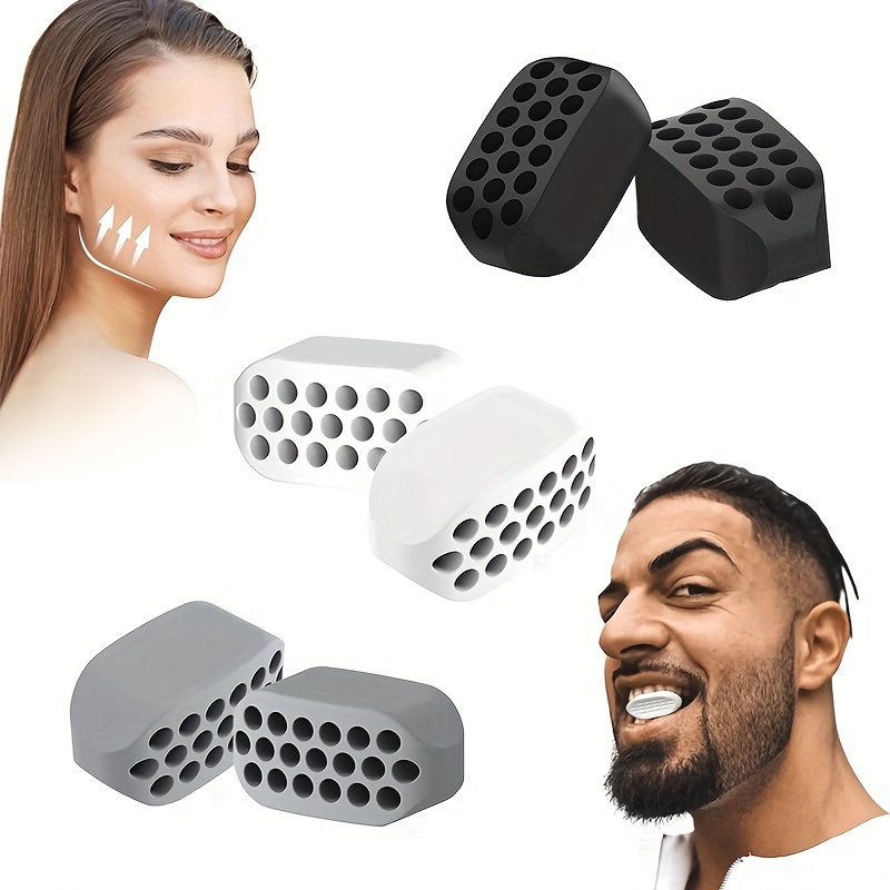 Silicone facial muscle jawline exercise , facial muscle chewing refiner ...