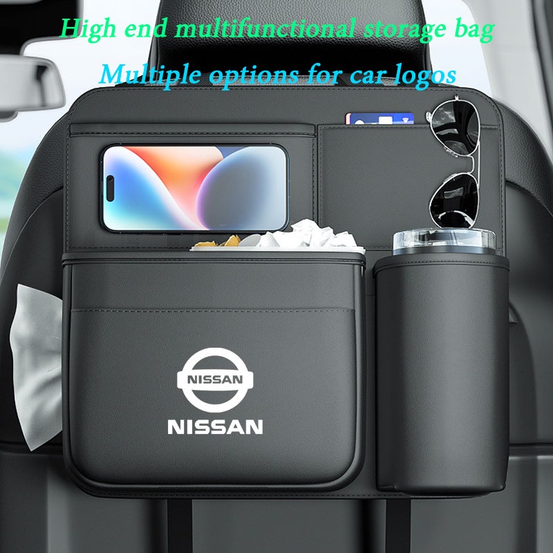 Nissan car High end leather multifunctional storage bag seat shelf ...