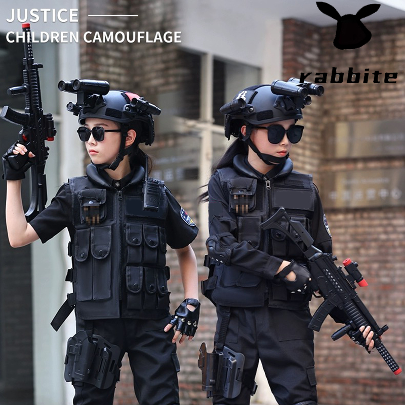 Kostum Polis Budak Police Costumes Cosplay Kids Army Police Uniform ...