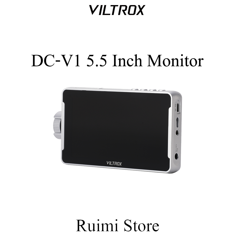 VILTROX DC-V1 5.5 Inch Touch Screen Monitor 4K HDMI in/Out with Sunshade Hood Support Battery ...