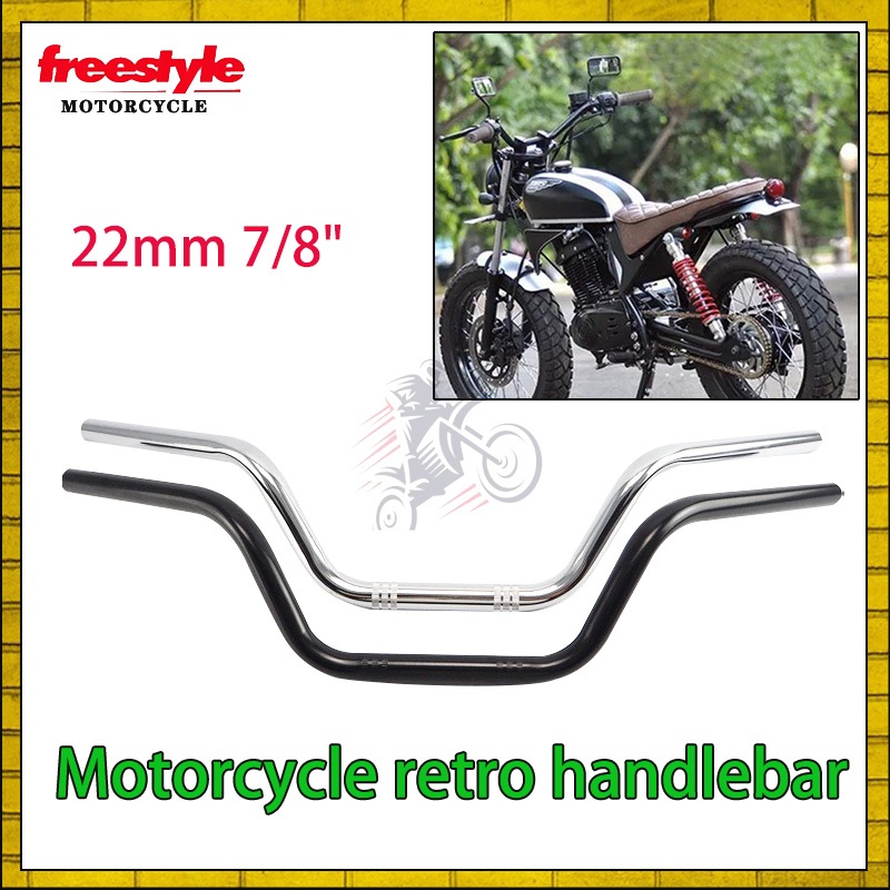 Motorcycle Retro Handlebar 22mm 7/8 Classic Motorbike Steering Wheel ...