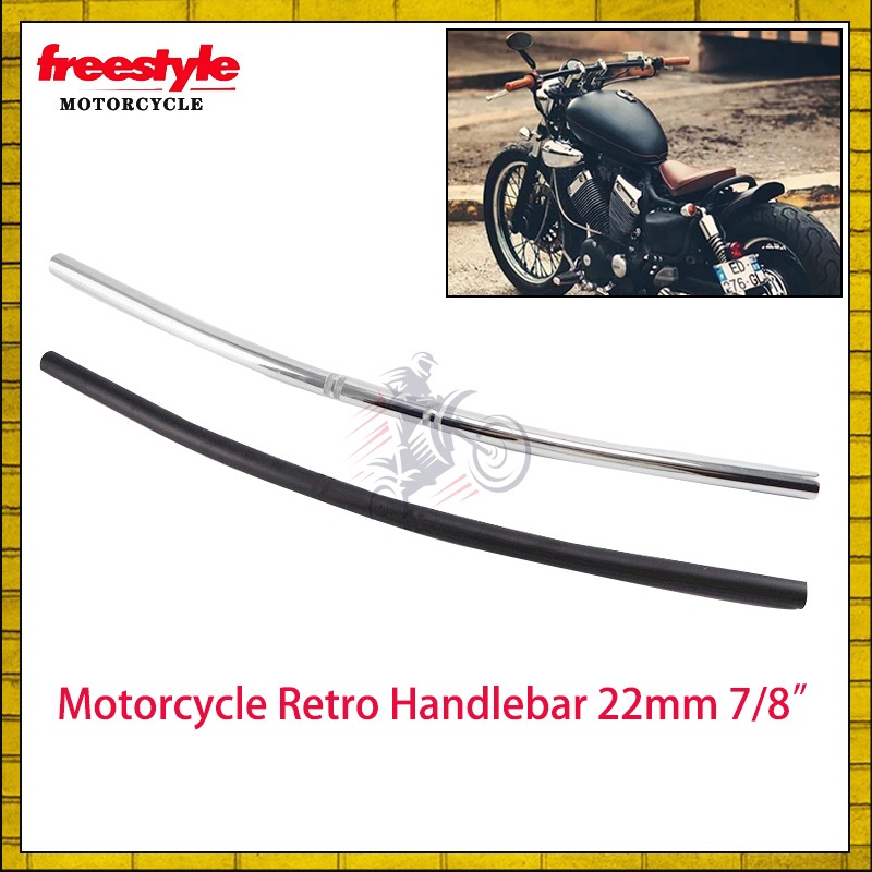 Motorcycle Cafe Racer Handlebar 7/8" 22mm Drag Straight Bar Universal ...