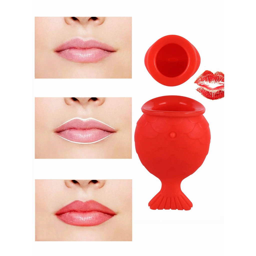 Women's Fish-shaped silicone lip plumper ，women Red Lip Care Tool ，A ...