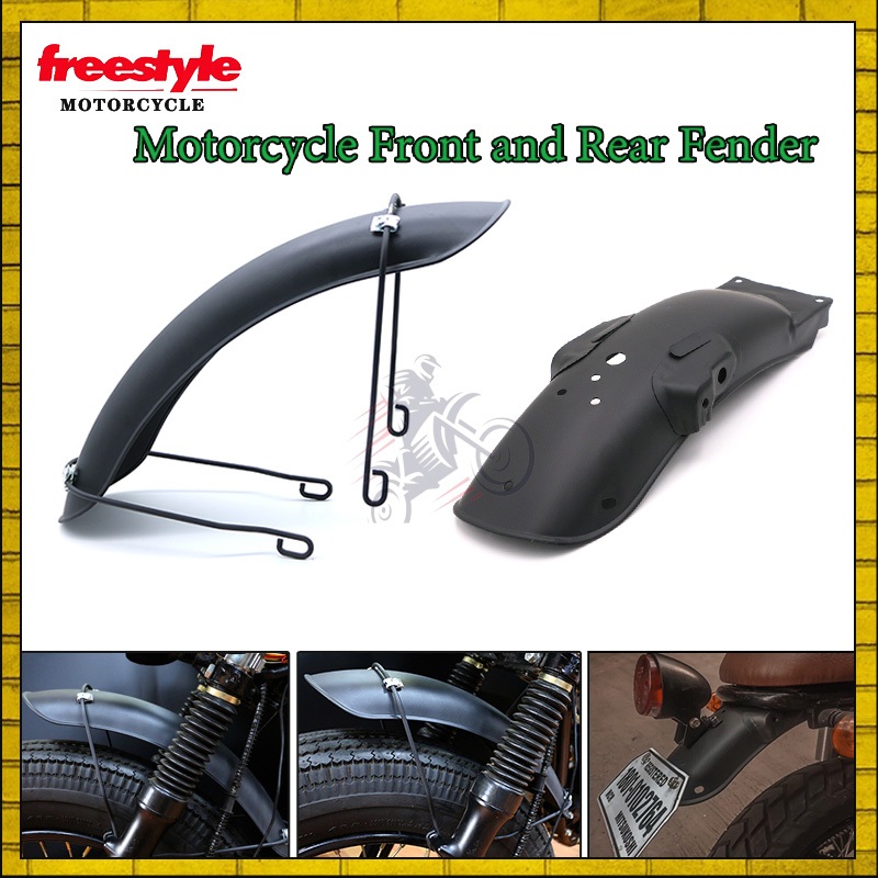 Motorcycle Front/Rear Mudguard Universal Retro Front Fender Motorcycle ...