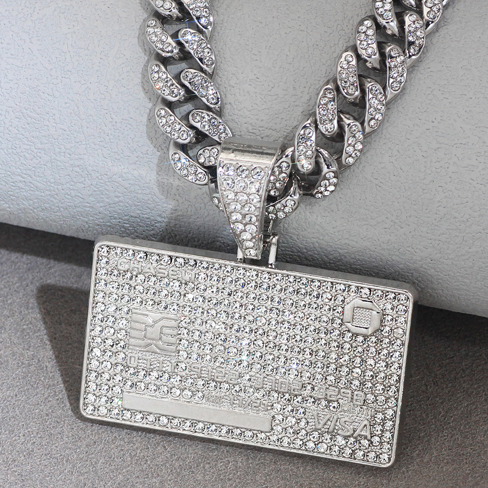 Fashion Hip Hop Visa Diamond Pendant Necklace Jewelry for Rappers ...