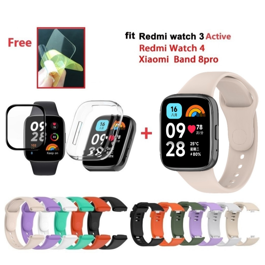 Silicone Strap for Redmi Watch 3 Active Lite Watch3 Soft Waterproof ...