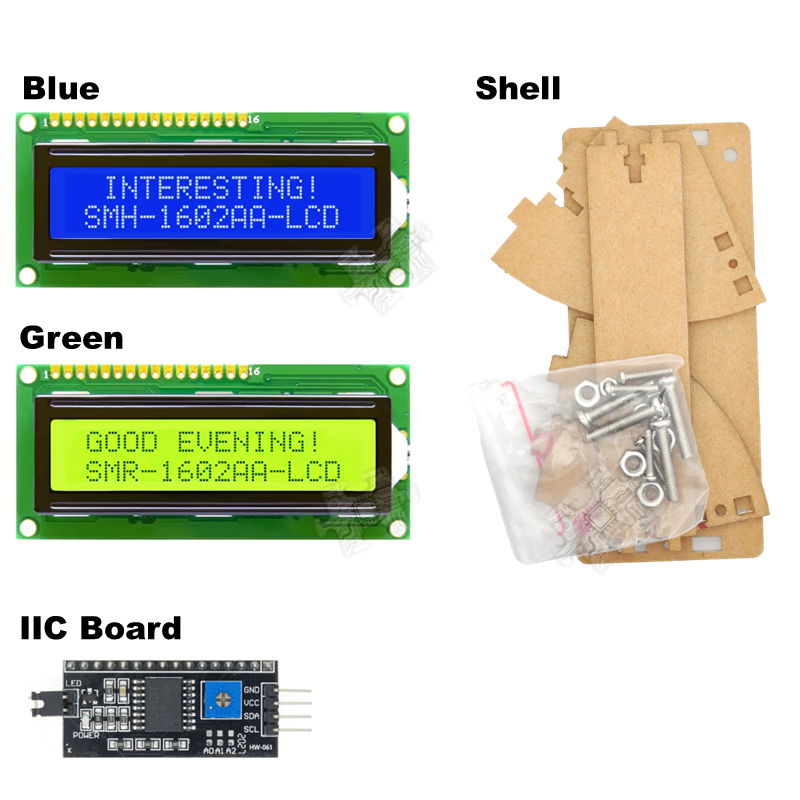 ENGLAB★ LCD 16×2 20×4 i2c iic Display Module, Blue Green, Arduino LCD 1602 LCD 2004 Display ...