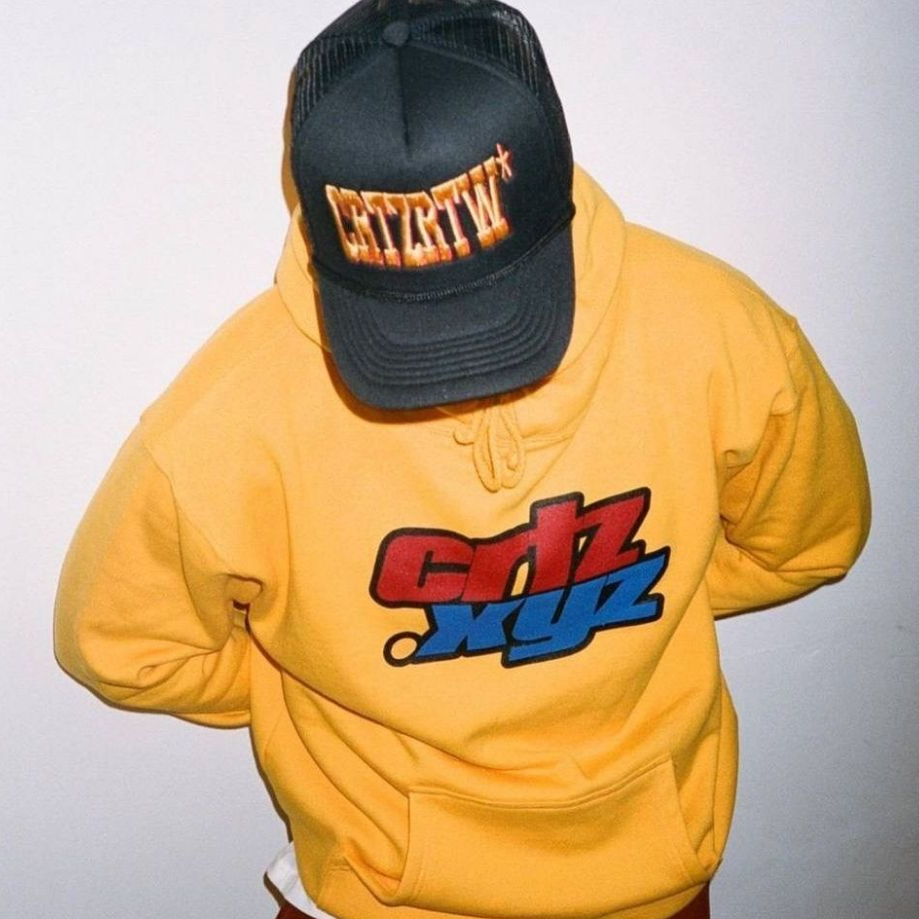 Crtz corteiz trucker hat Orange Letter logo Embroidered Baseball Cap ...