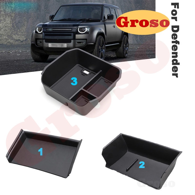 3Pcs Set For Land Rover Defender 90 110 130 Center Console Organizer ...