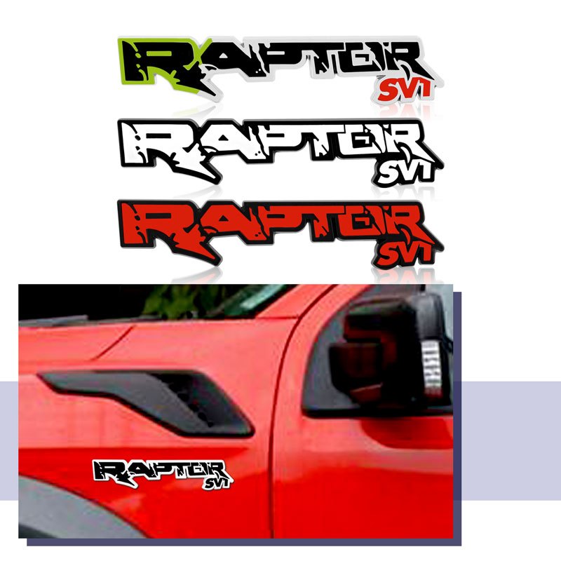 Car 3D Metal RAPTOR SVT Logo Sticker For Ford Fiesta F150 F250 F350 ...
