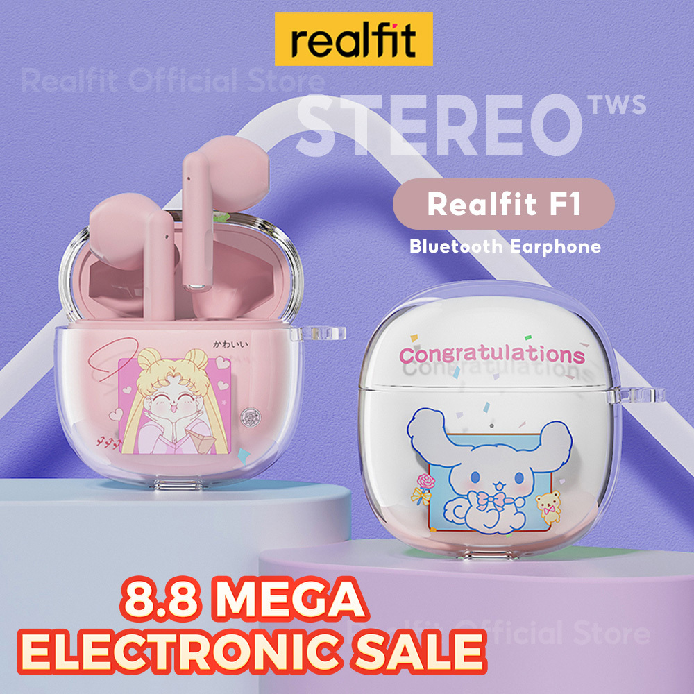 Realfit F1 TWS Bluetooth Earphone Good Sound Quality Wireless Earbuds ...