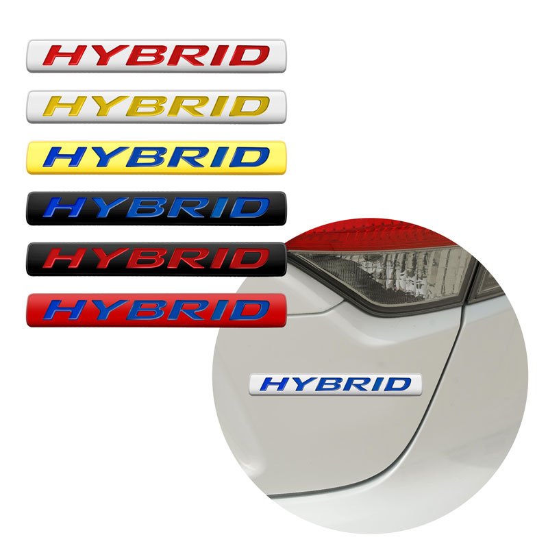 HYBRID Logo Car Emblem Sticker Body Fender Rear Trunk Badge For Toyota ...