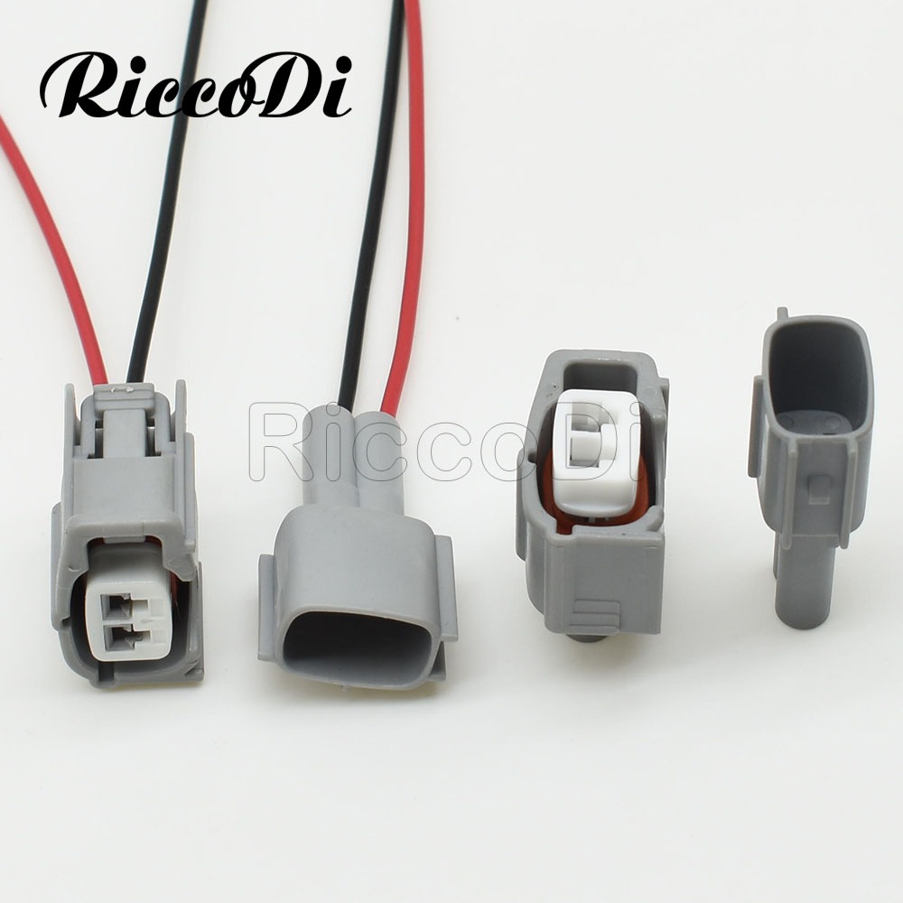 1 Sets 2 Pin Way Female Male Knock Sensor Connector Fuel Injector ...