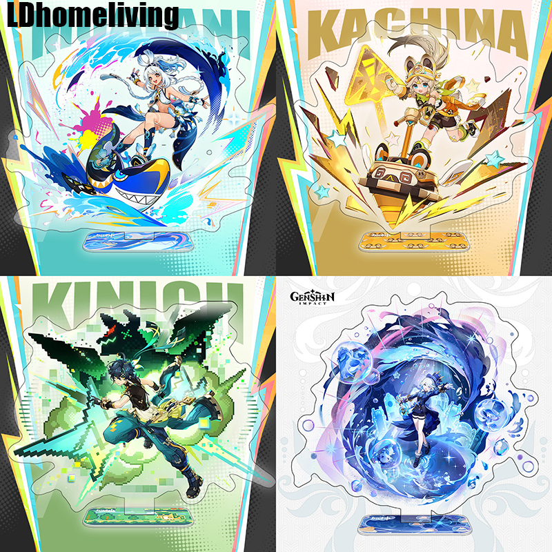 Doujin genshin impact Mualani Kinich Furina character model standing ...