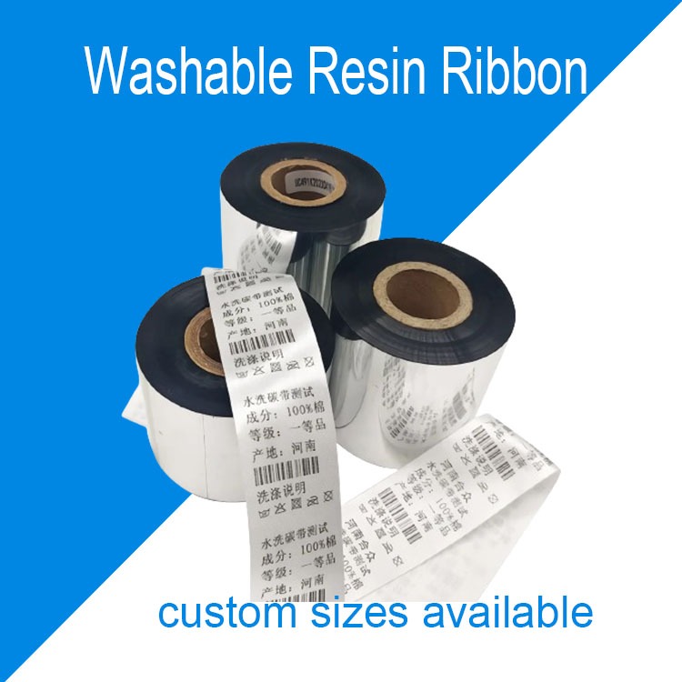 Textile washable resin ribbon for nylon satin washcare label printing ...