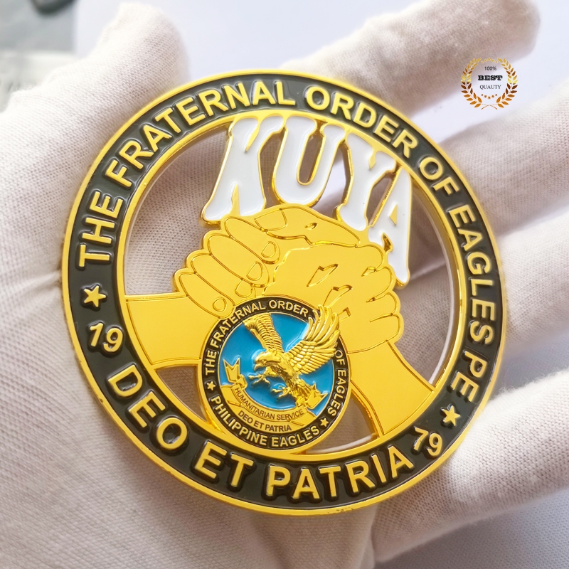 3 Inches Solid Cut-Out 3D Metal KUYA Emblem Eagles Fraternal Logo DEO ...
