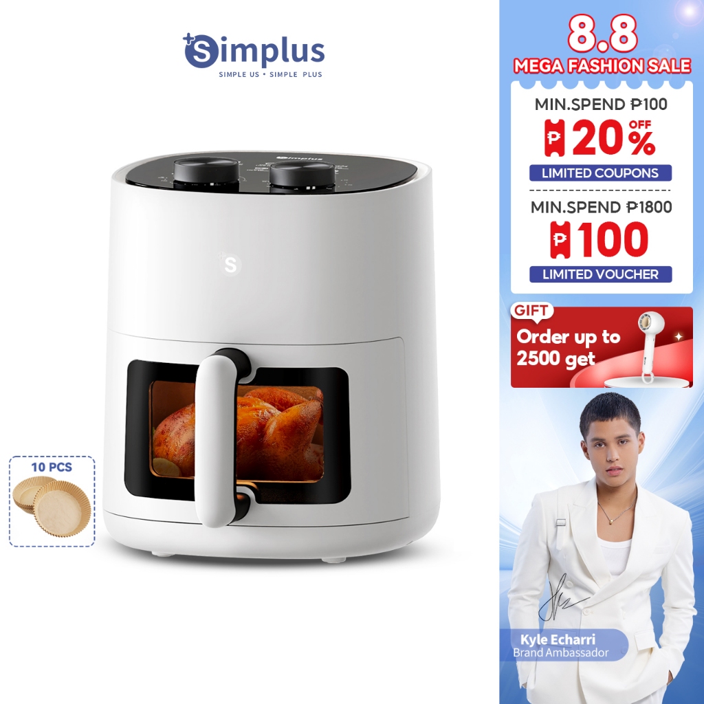 Simplus Air Fryer 5L Viewable Window Multifunctional Airfryer Oil Free ...