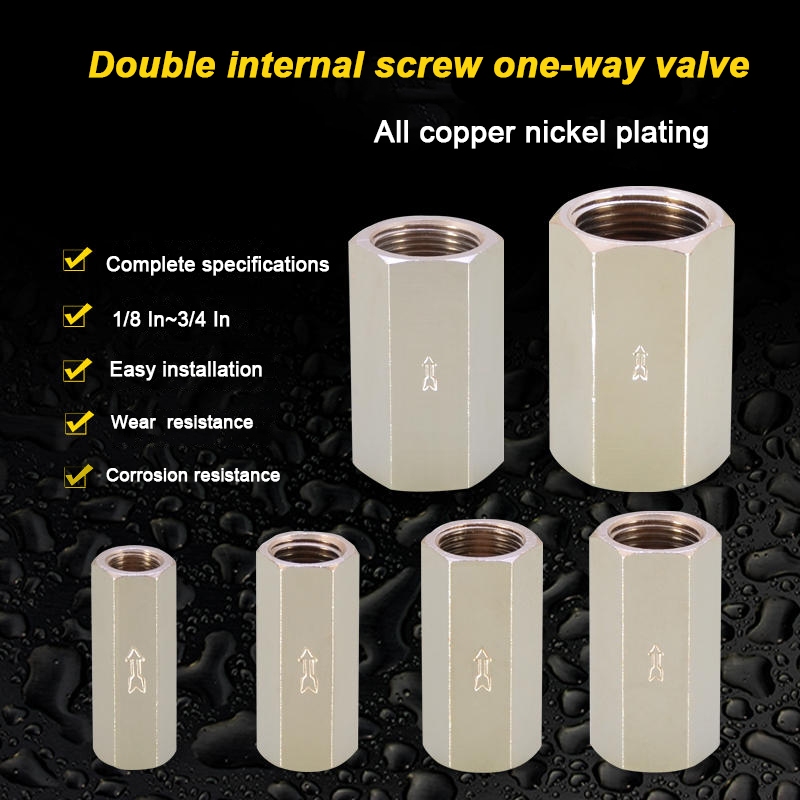 Pneumatic one-way Valve CV01/02/03/04/06 All Copper Nickel Plated ...