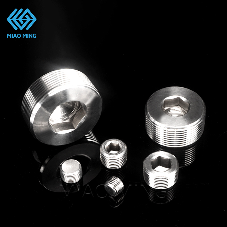 1/8" 1/4" 3/8" 1/2" 3/4" 1"Male Thread Hexagon Socket Plugs Stainless ...