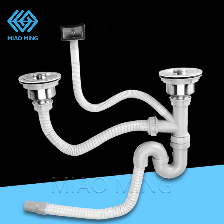 Wash Basin Pipe Plumbing Stainless Steel Kitchen Sink Drainage Sewer ...