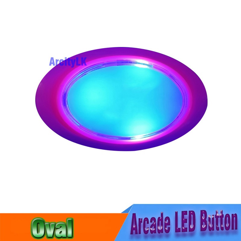 Arcade LED Button Push Illuminated Oval Light 12V for JAMMA MAME Video ...