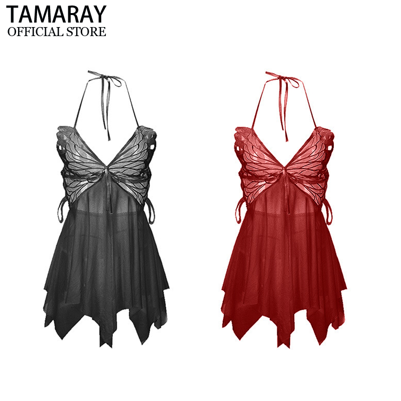 Sexy Lingerie Perspective Nightgown Mesh Backless Sleeping Dress Set ...
