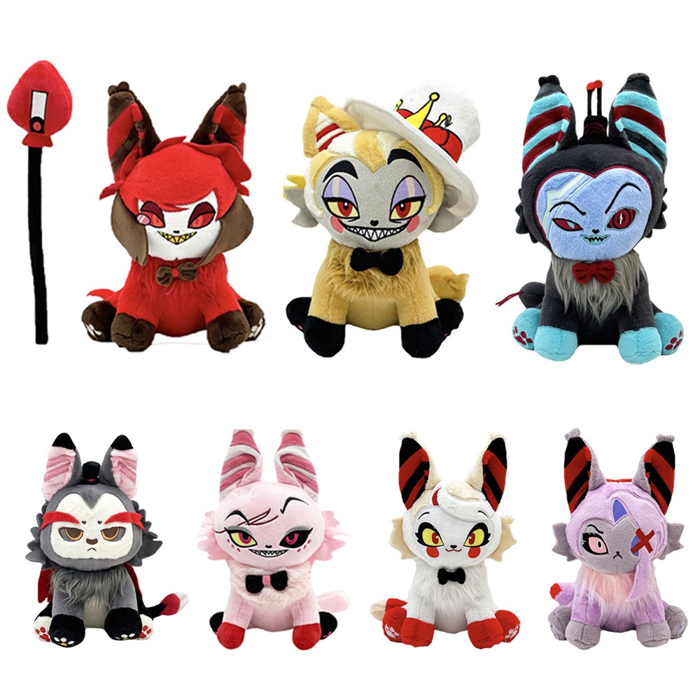 Husk Meow Plush,Hazbin Hotel Stuffed Plush Dolls Gift For Kids Home ...