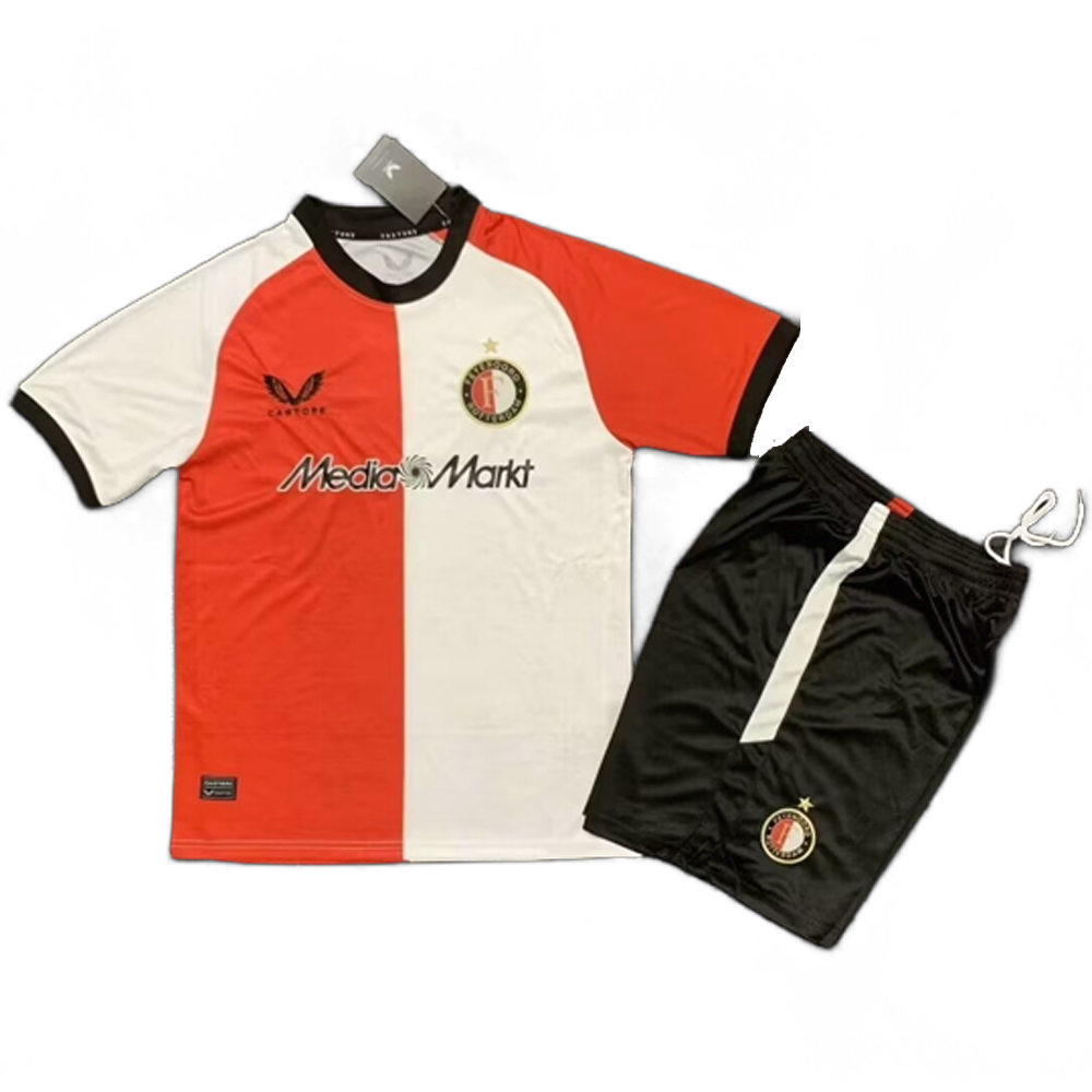2024-25 Season Feyenoord Home Football Kids Jersey Kit Sports Sets For ...