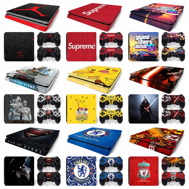 33 Colors PS4 Slim Console Skin Set Vinyl Decal Sticker for Playstation ...