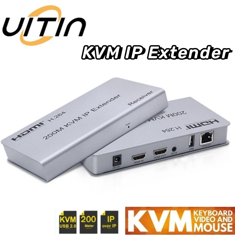 200M HDMI KVM IP Extender Over RJ45 Ethernet Cat5e Cat6 Cable via ...