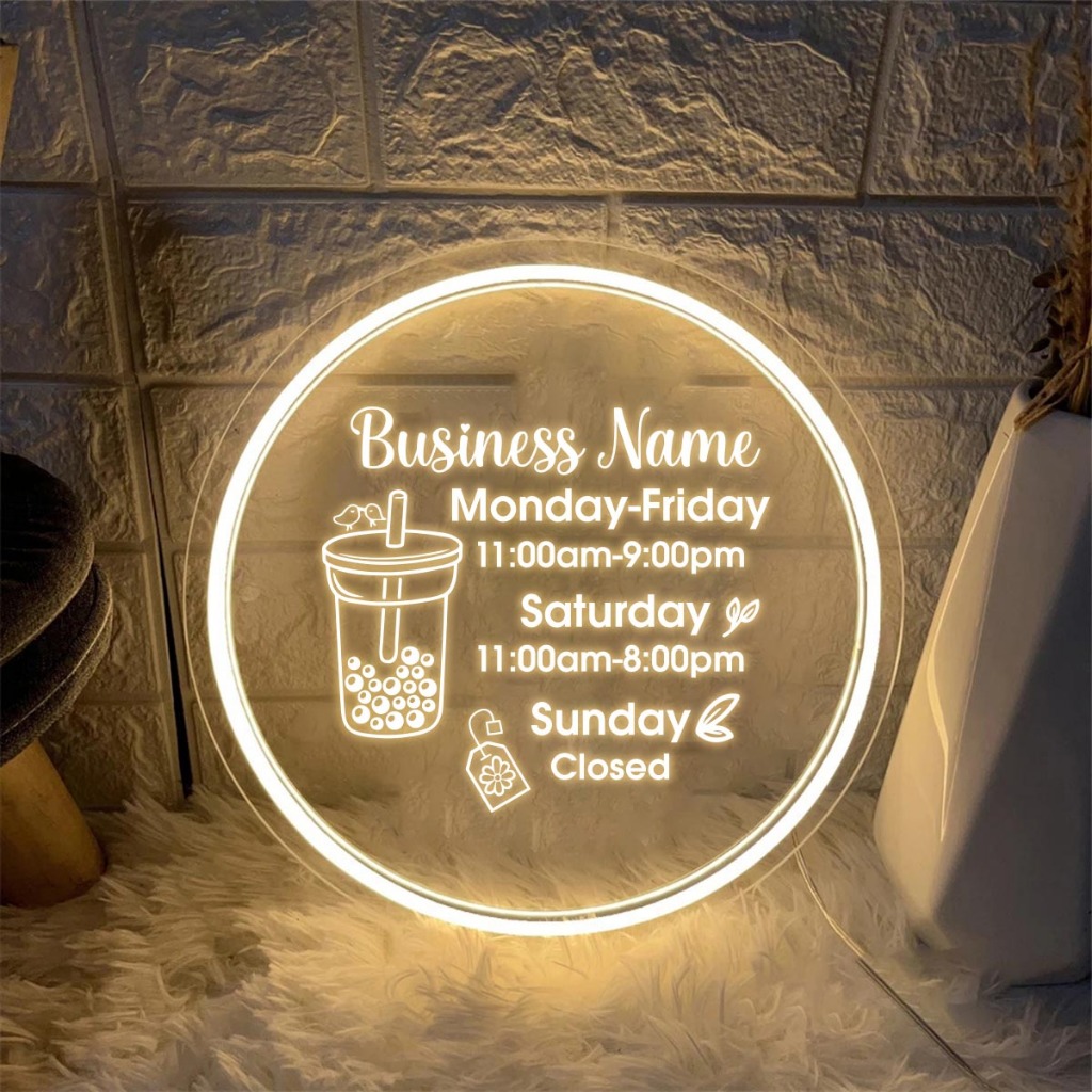 Milk Tea Shop Art LED Customized Neon Light Sign Customized Name of ...
