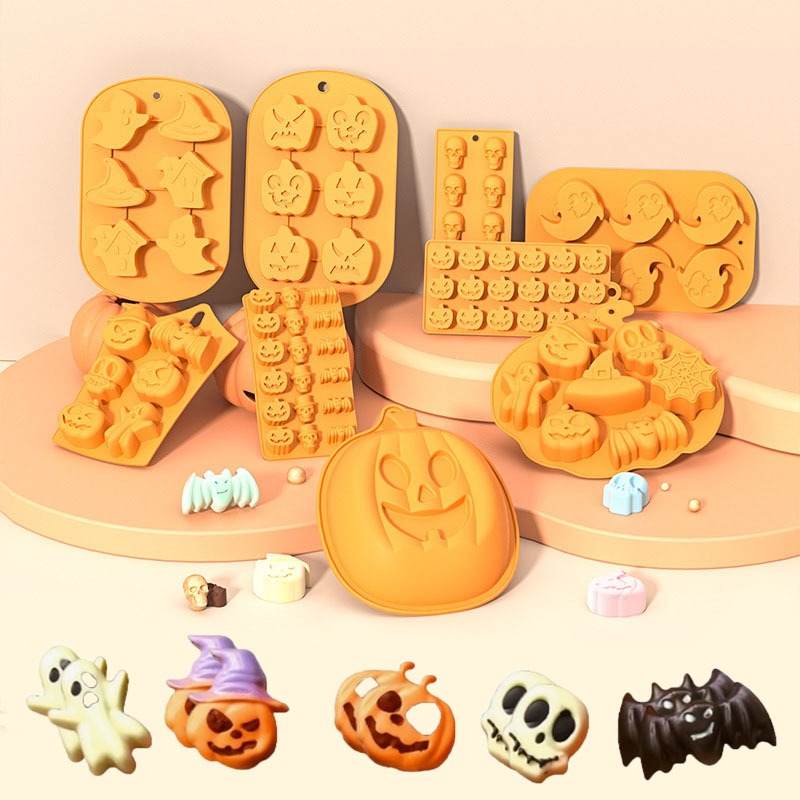 Pumpkin Silicone Mold Halloween Cake Mold PIECE Chocolate Molds ...