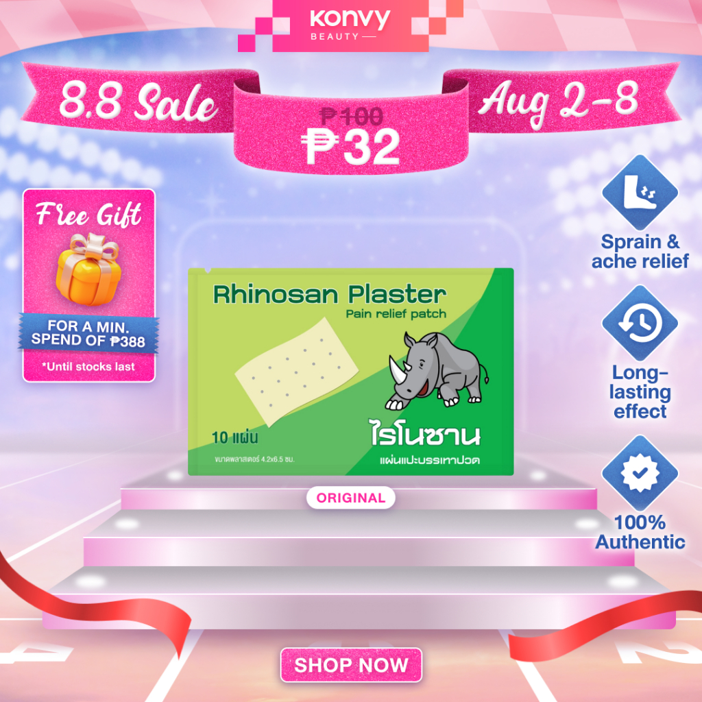 Rhinosan / Rhinobun Pain Relief Plaster (Single Sachet) | Shopee ...