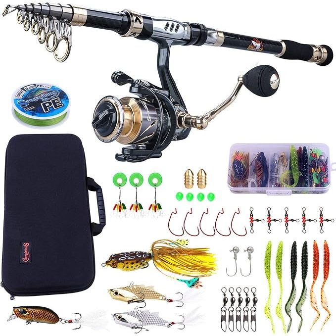 COD Fishing rod set original fishing rod and reel set fishing rods full ...