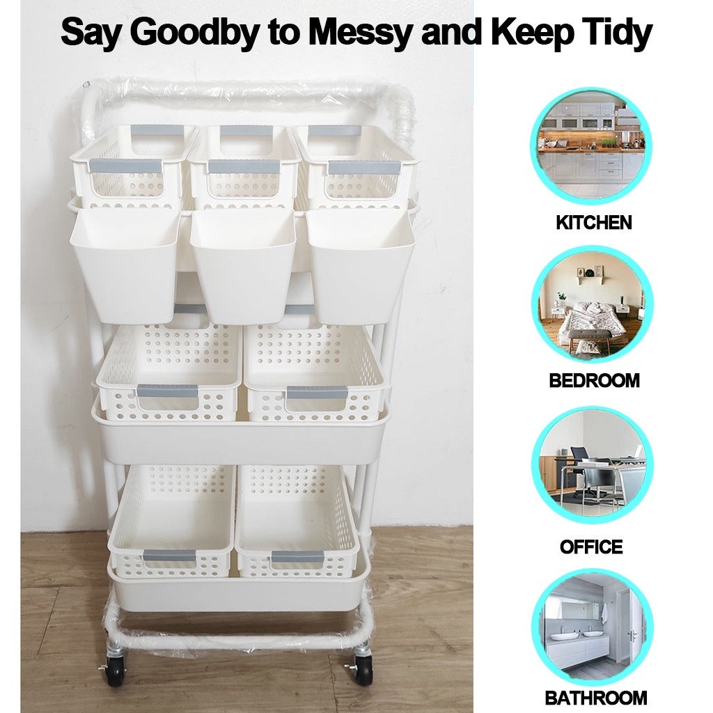 3 Layer Trolley Cart Organizer Trolley Organizer Storage Organizer with ...