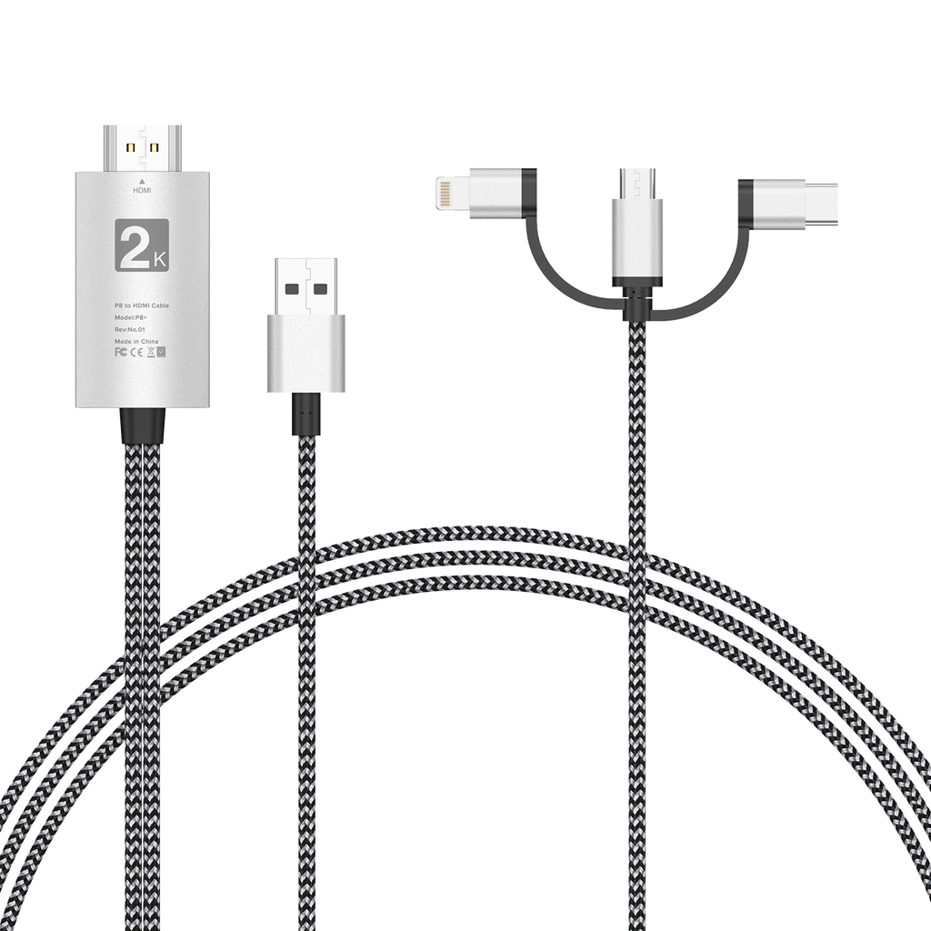 Standard HDMI Same-Screen Cable, Rotary Same-Screen Cable Cable 3 in 1 ...