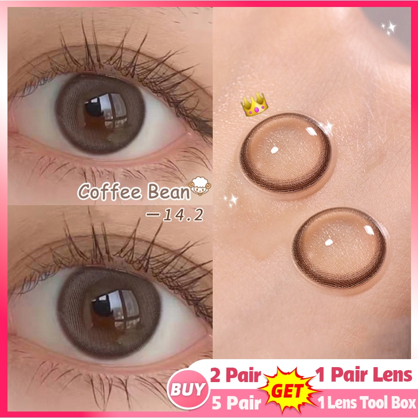 【Buy 2 Get 1 Gift 】Colorhunter Graded Coffee Bean Contact Lens Yearly ...